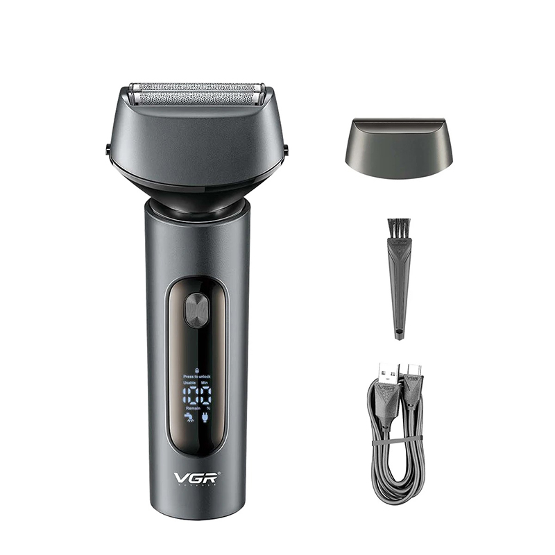 VGR Men's Rechargeable Electric Beard Shaver IPX7 Professional Washable ...