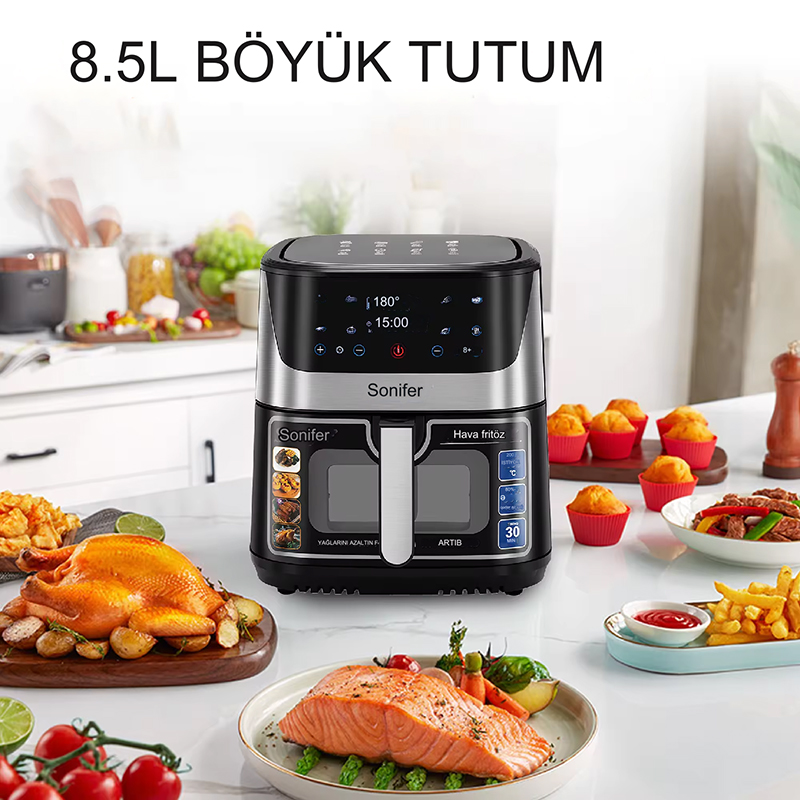 SONİFER SF-1034 RAF Çoxfunksiyalı Sensorlu Ekranlı Elektrikli Qızardıcı ...