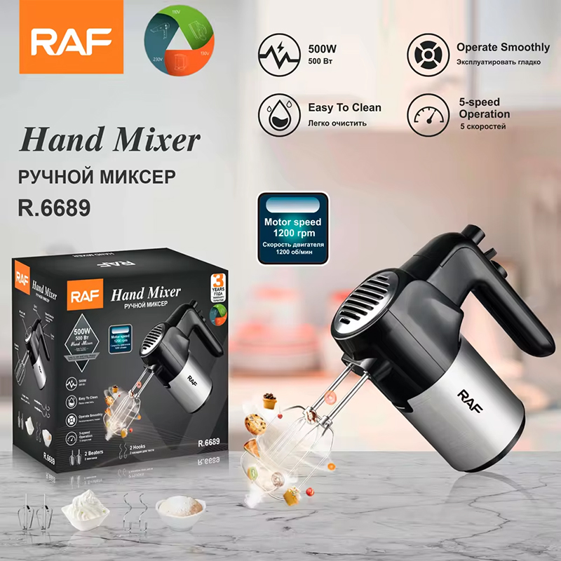 RAF R-6689 Multifunction Portable Mixer Egg Beater Mixer Dough Mixer ...