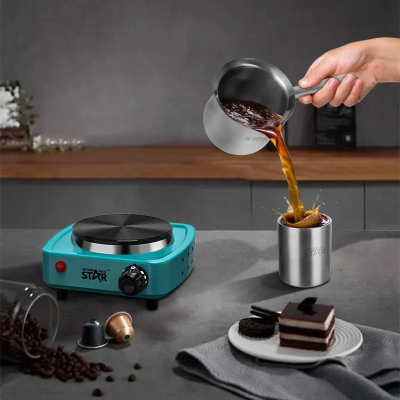 WINNING STAR ST-9640 Portable Electric Heater Stove Kettle Cup Set With ...