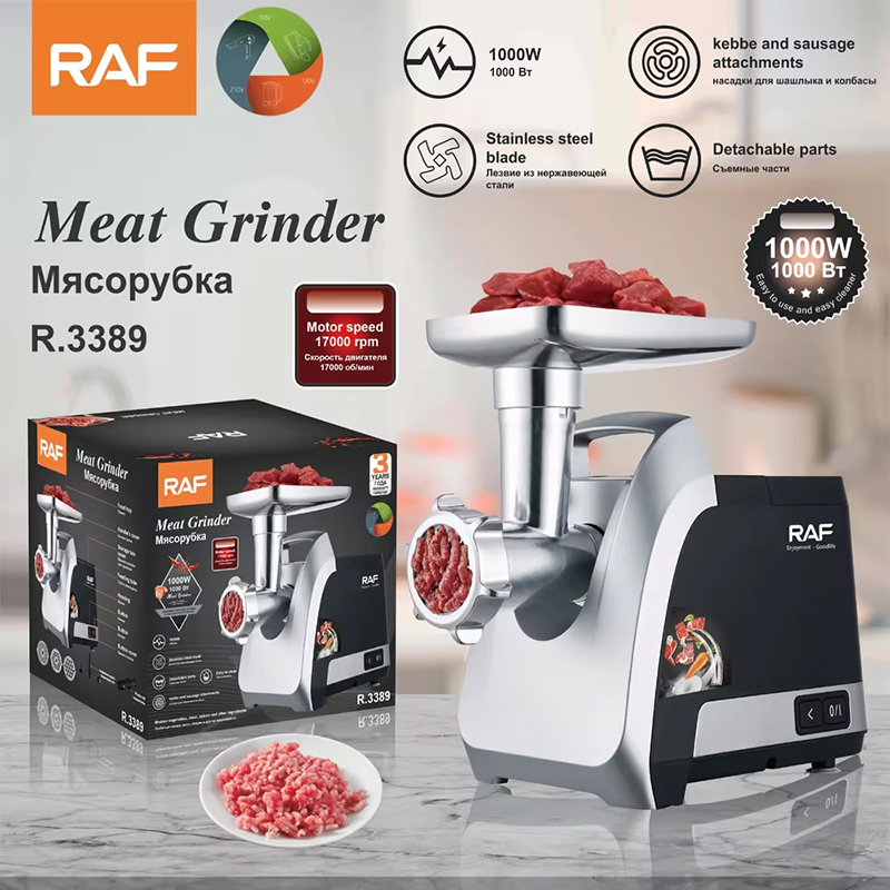 RAF R.3389 Elektrikli Çoxfunksiyalı Ətçəkən Maşın Paslanmaz Polad Ət ...
