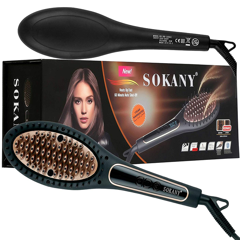 Functional Sokany Fan BR-1030I Model Hair Straightening Brush 220W ...