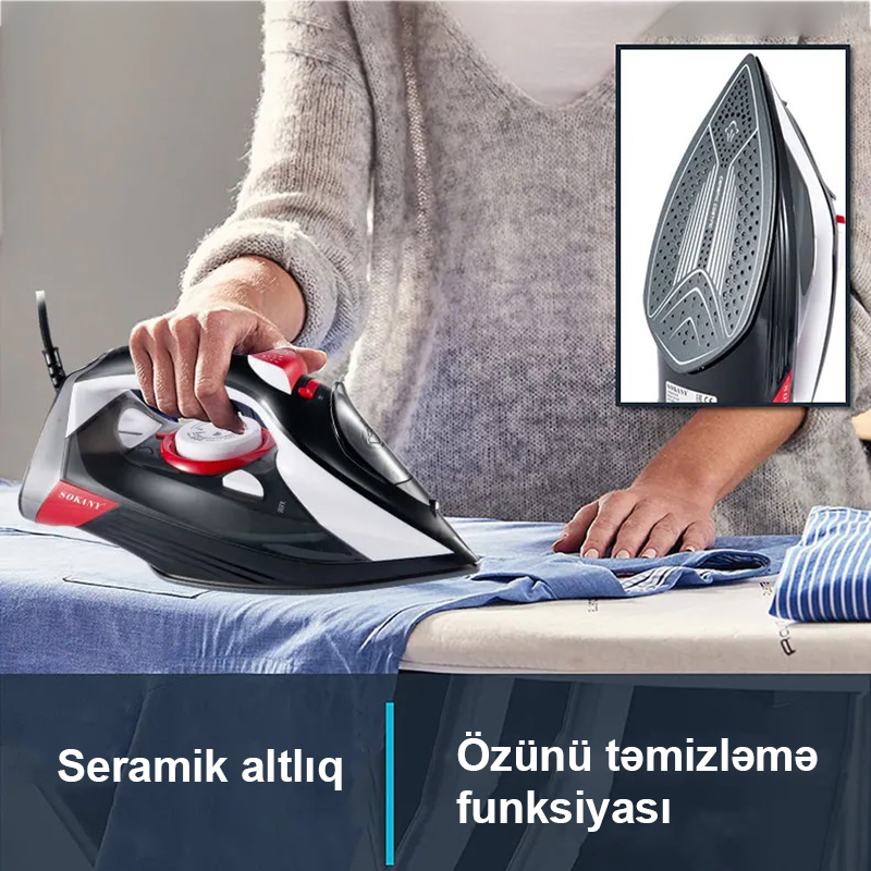 High Quality Sokany Steam Iron Sk-285 Anti-Calc Self Cleaning System ...