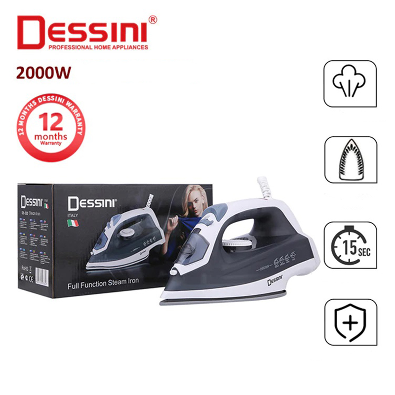 DESSINI ITALY Electric Steam Iron DS-332 Professional Steam Iron for ...