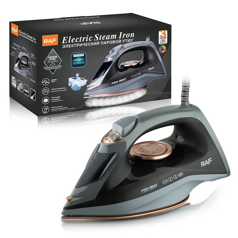 RAF Electric Steam Iron New Dizanda 1600W Power Special Ceramic Anti ...