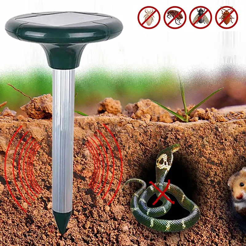 Solar Powered Pet Repellent Gopher Vole Ultrasonic Pest Repeller For ...