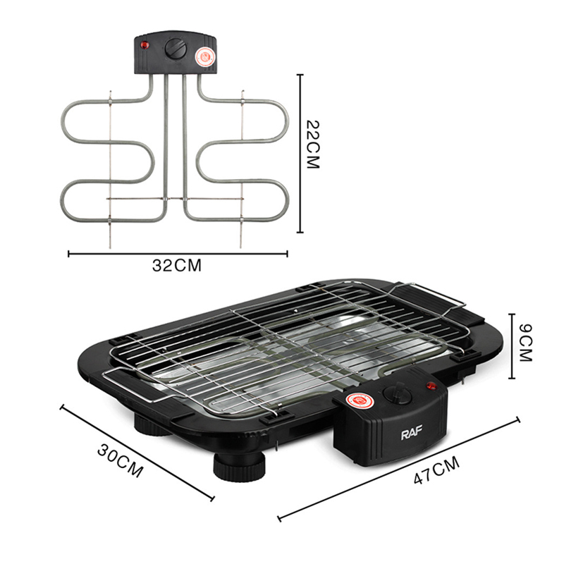 Electric Grill RAF Smokeless BBQ Machine 2000W Power Dedicated Indoor ...